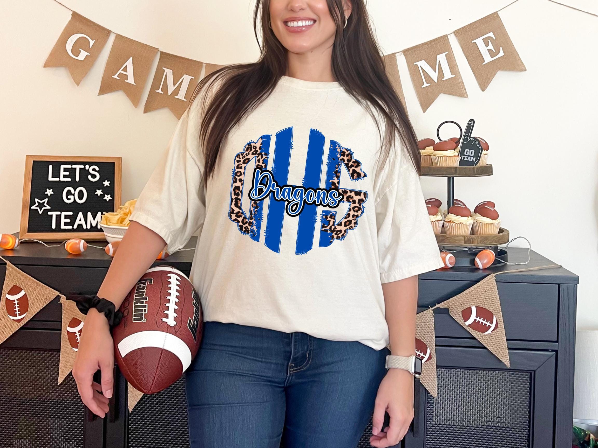 Custom School Spirit Monogram: Personalized Team Design (digital ...