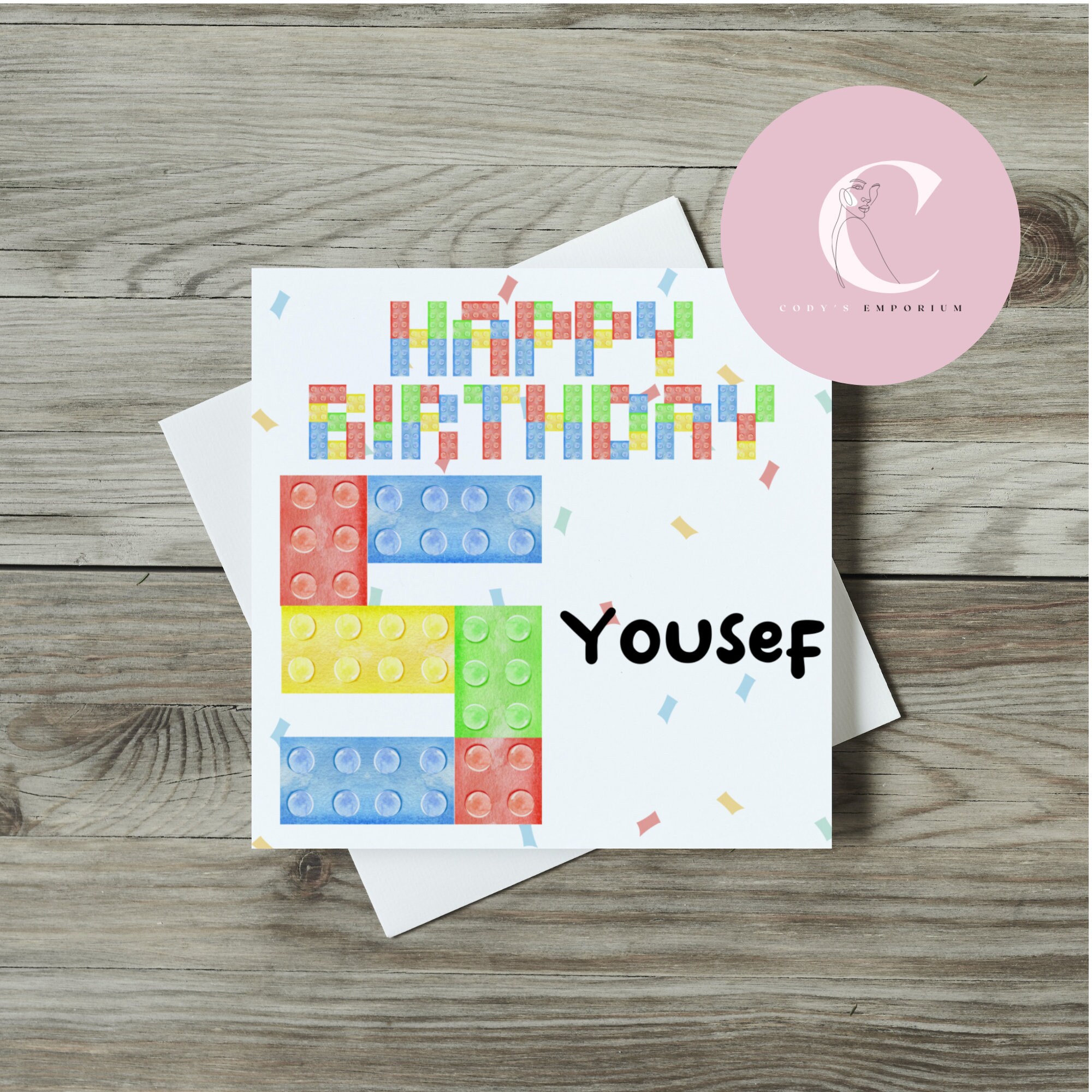 Personalised Lego Birthday Card Son Daughter Niece Nephew Grandson ...