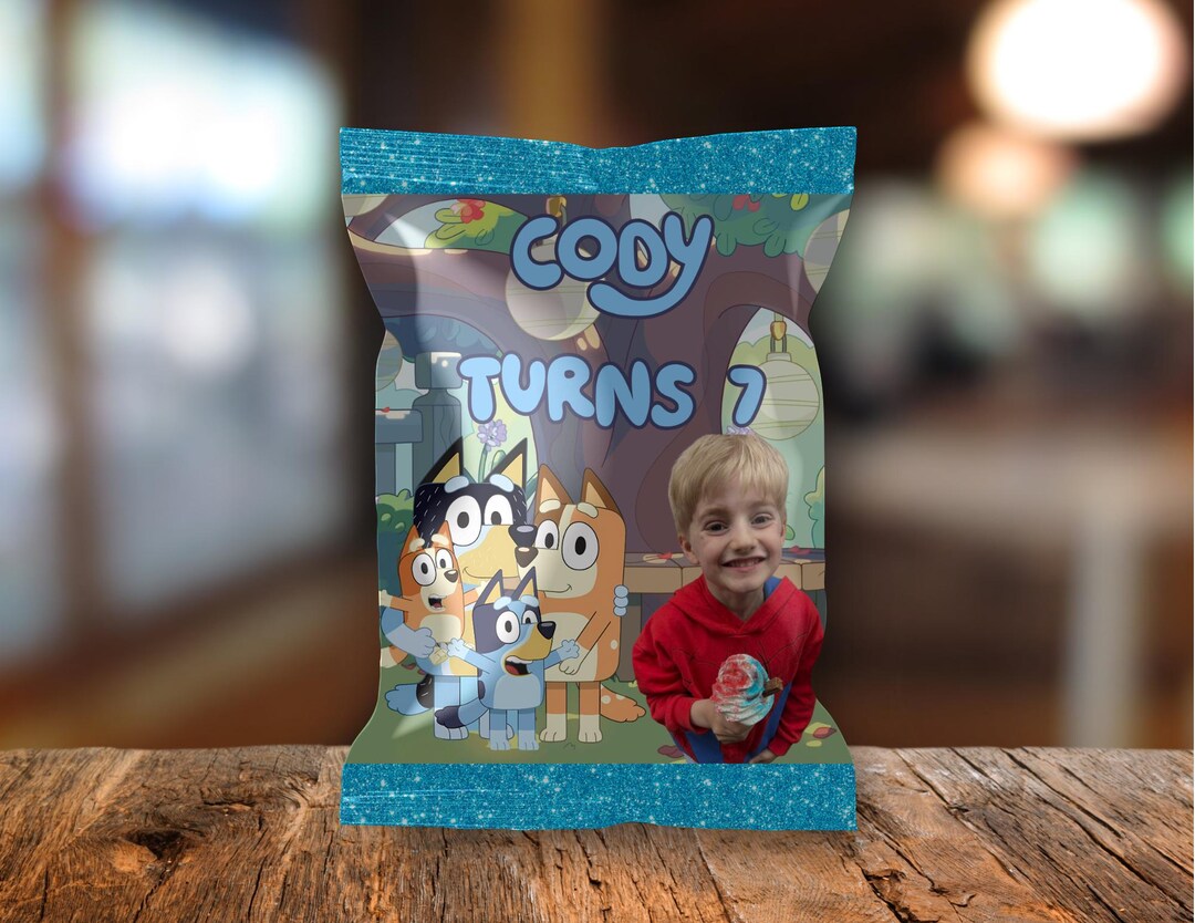 Custom Bluey Crisp Packets, Chip Packet, Bluey Party Theme, Bluey Party ...