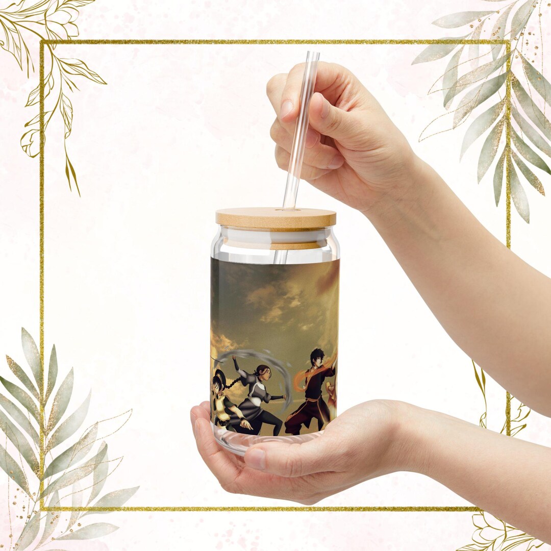 Avatar the Last Air Bender Characters Sipper Glass, 16oz Fun Anime ...