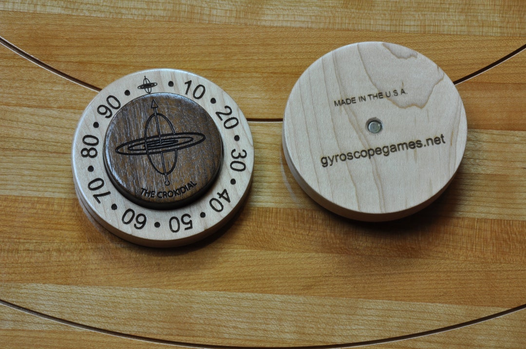 The Crokidial Crokinole Scorekeeper - Walnut and Maple Great Gift for ...