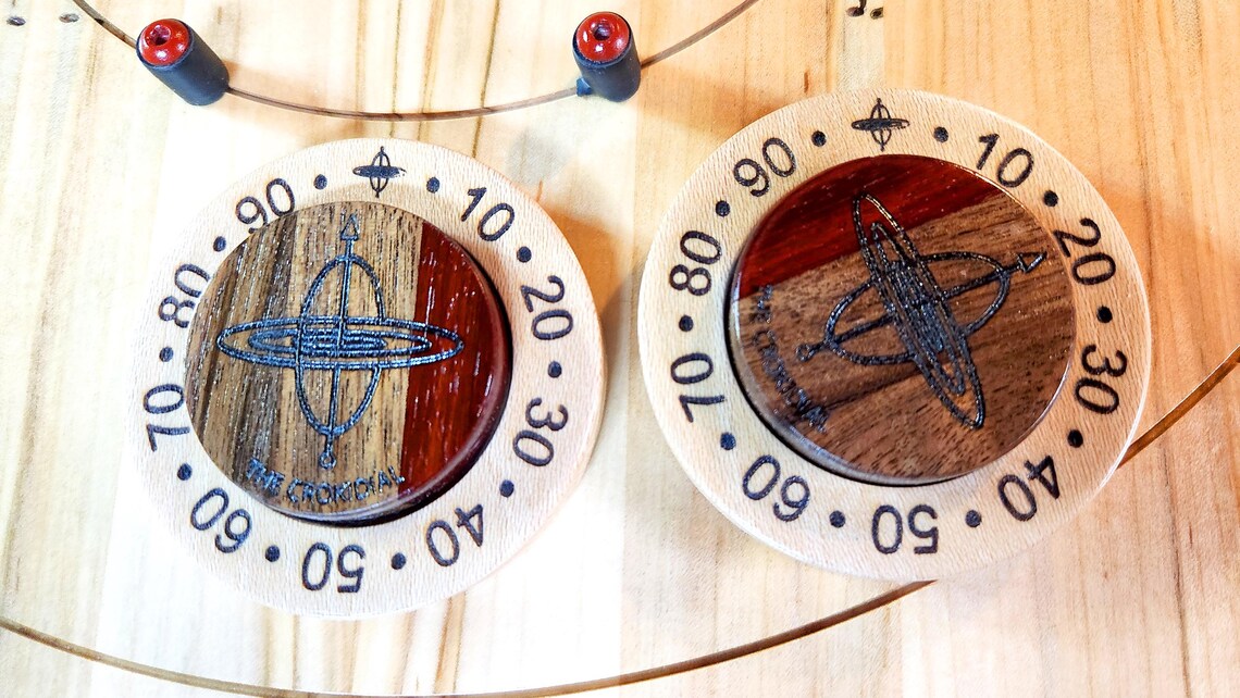 The Crokidial Crokinole Scorekeeper - Padauk, Walnut and Maple, Great ...