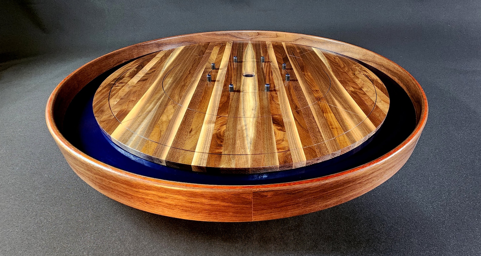 Crokinole Board "galileo" Solid Walnut Hardwood Great Gift for ...