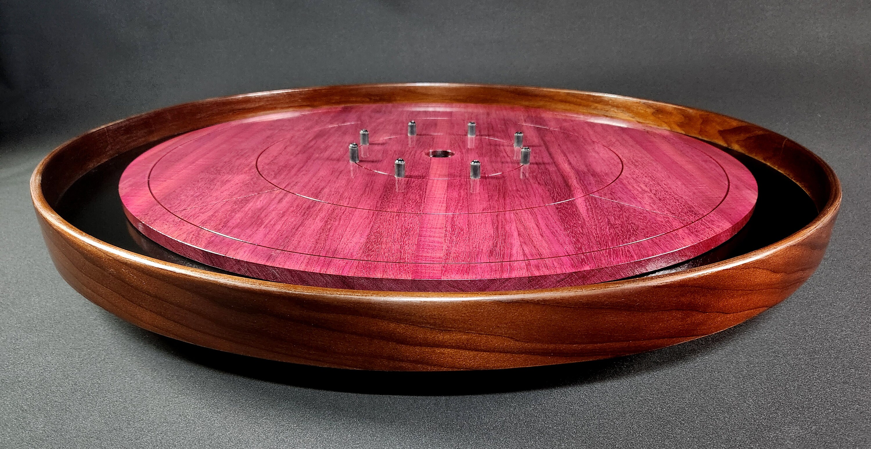 Crokinole Board thunder Solid Purpleheart Hardwood Great Christmas Gift ...