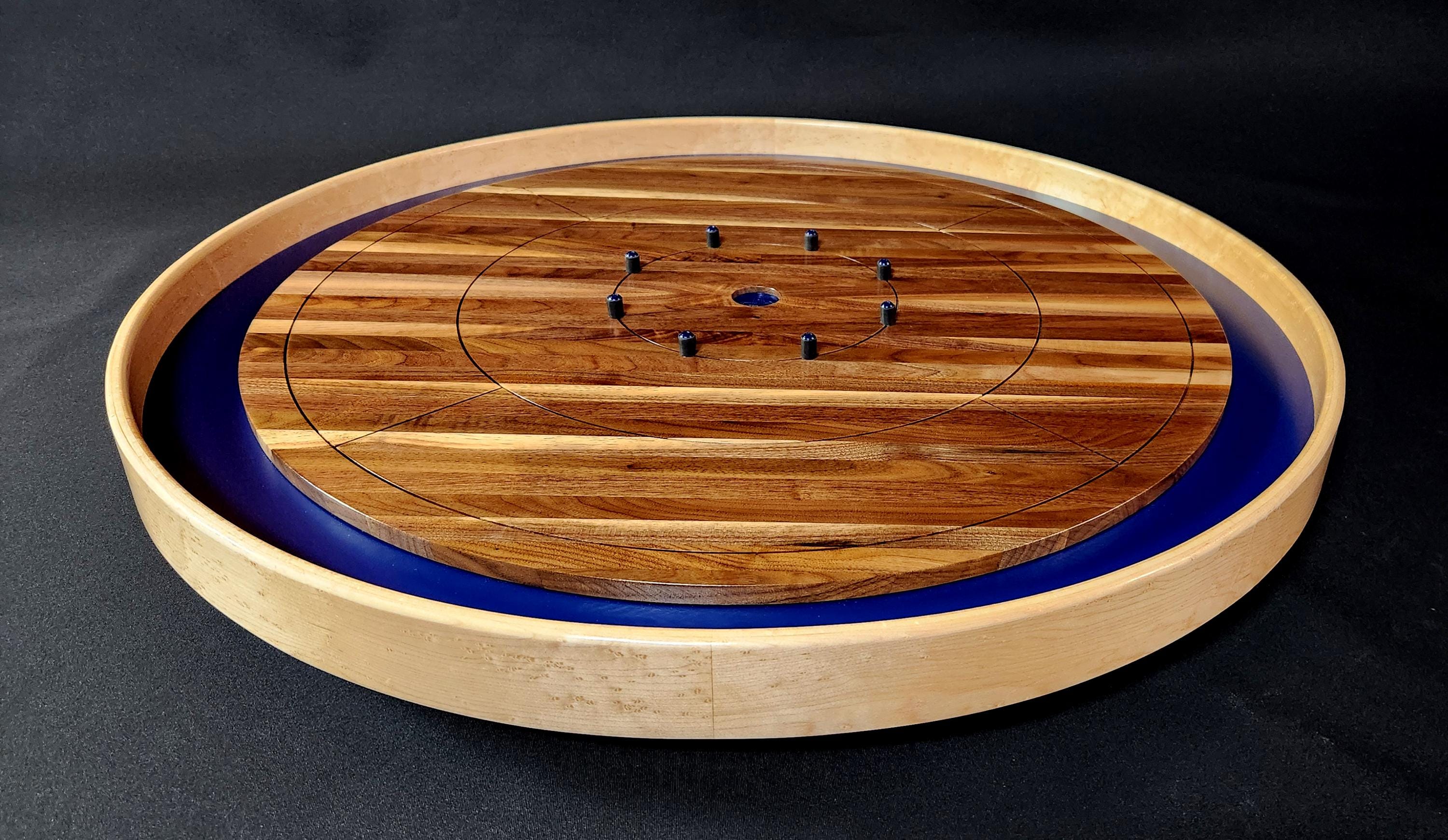 Crokinole Board "trident" Solid Walnut Deck Great Gift for Christmas ...