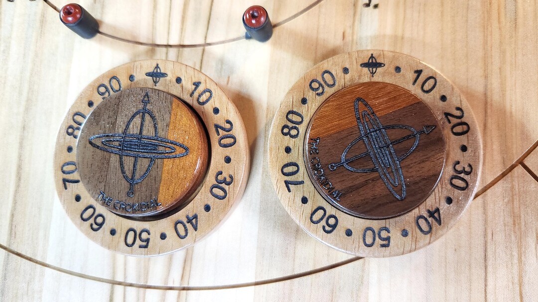 The Crokidial Crokinole Scorekeeper - Tigerwood, Walnut and Cherry ...