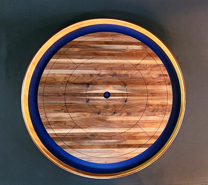 Crokinole Board "quasar" Solid Walnut Deck Great Gift for Christmas ...