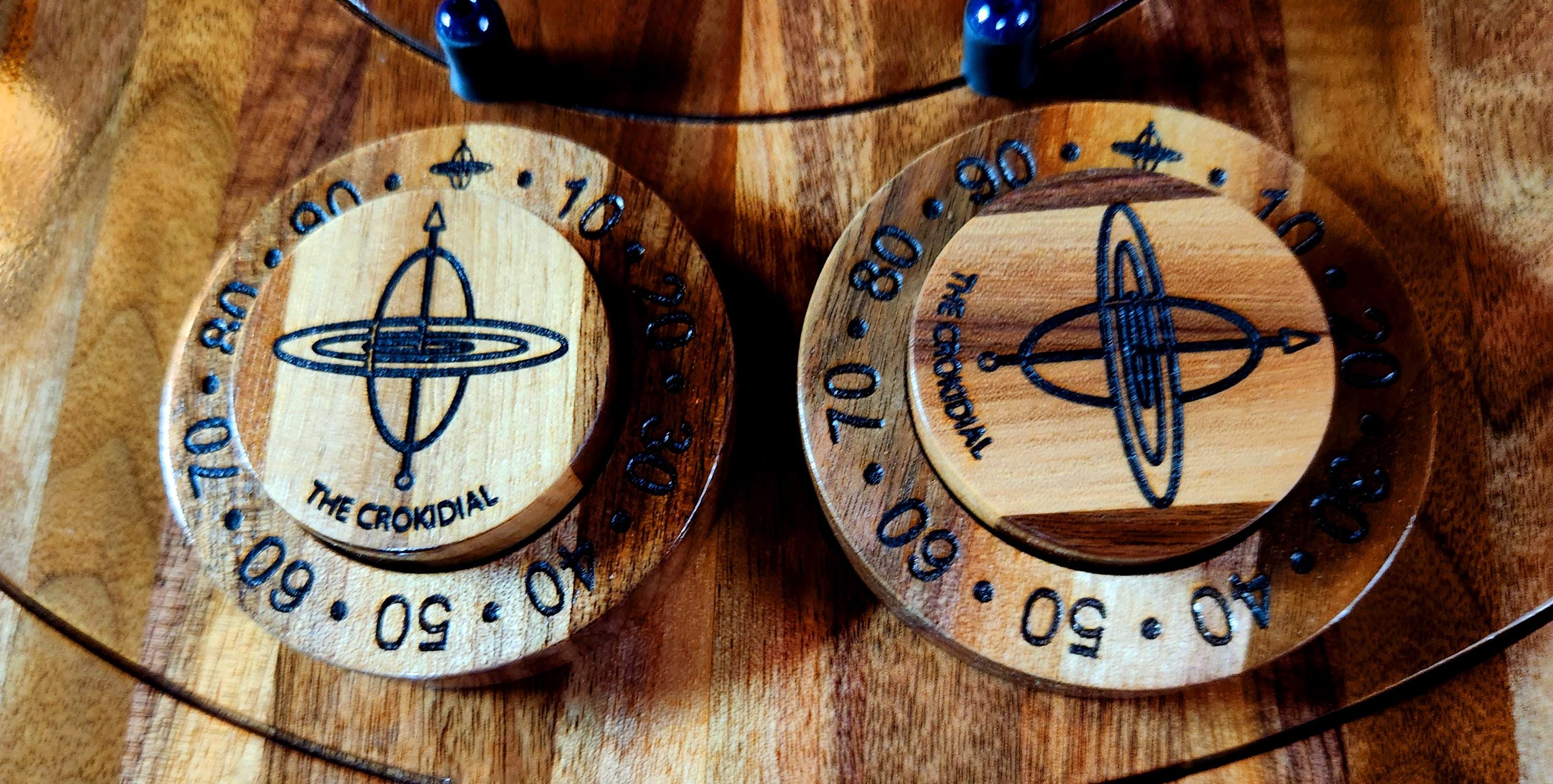 Crokinole Board "trident" Solid Walnut Deck Great Gift for Christmas ...
