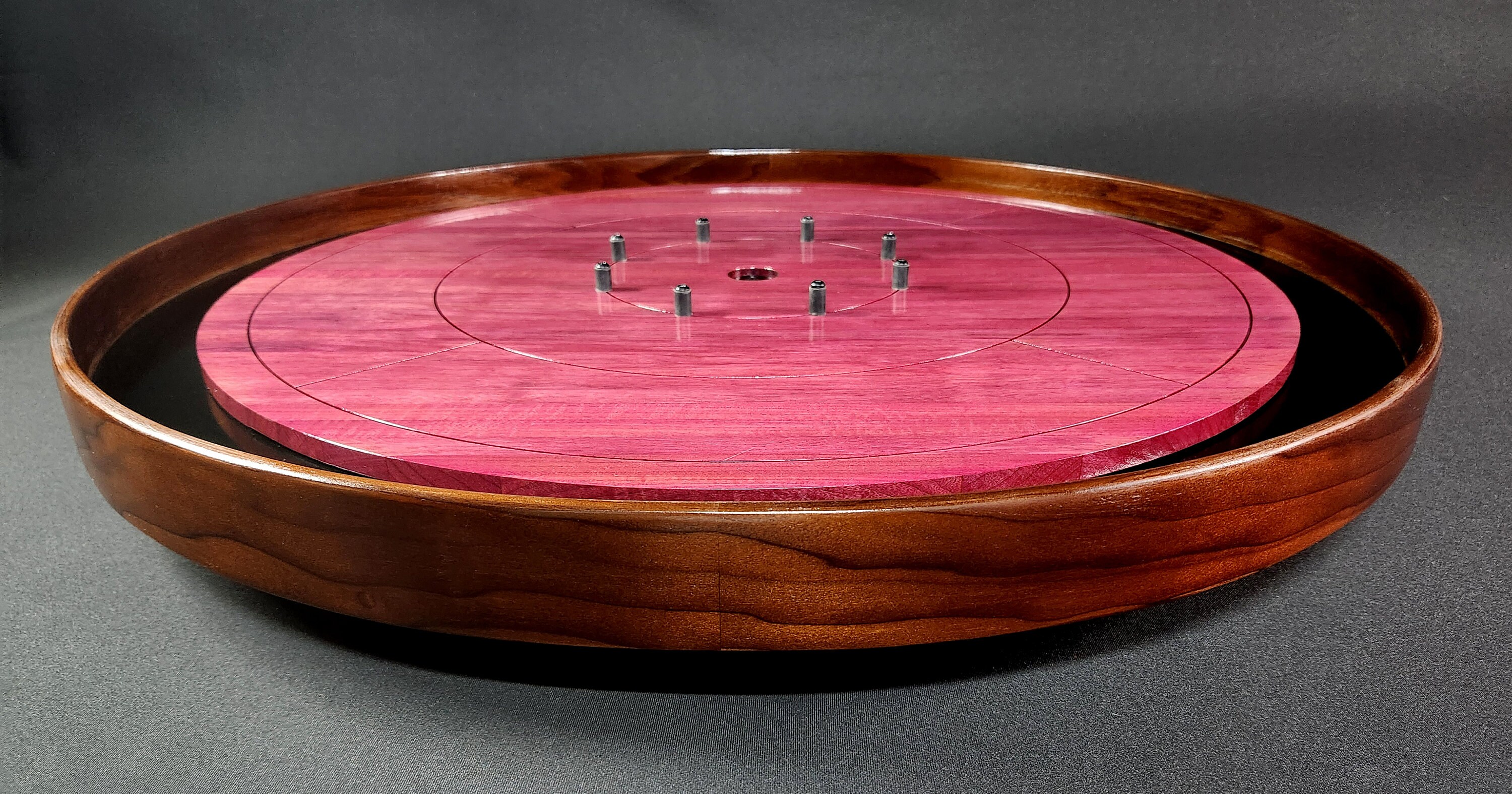 Crokinole Board thunder Solid Purpleheart Hardwood Great Christmas Gift ...