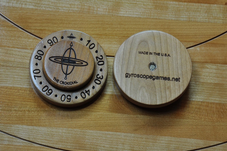 The Crokidial Crokinole Scorekeeper - All Cherry Great Gift for ...