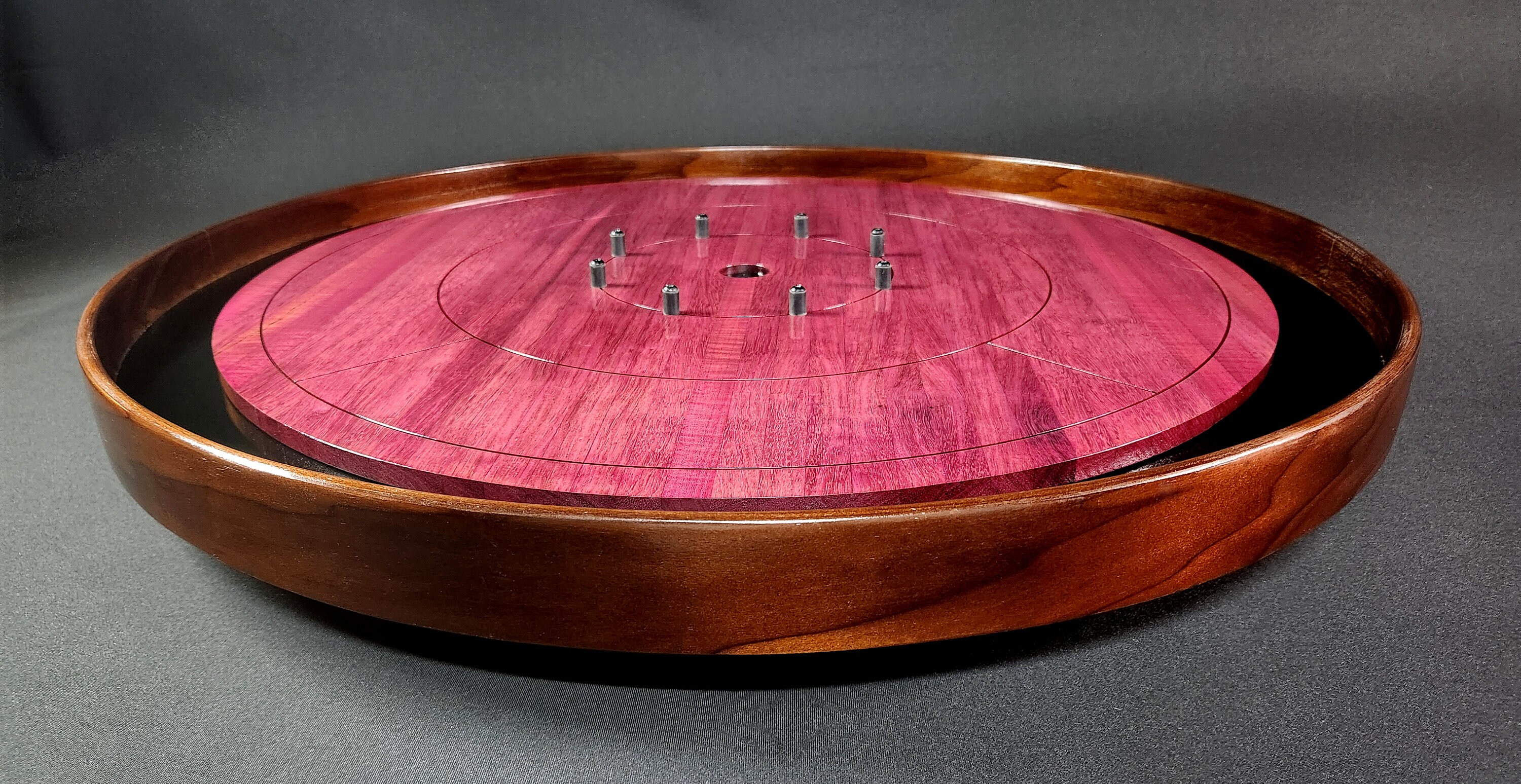 Crokinole Board thunder Solid Purpleheart Hardwood Great Christmas Gift ...