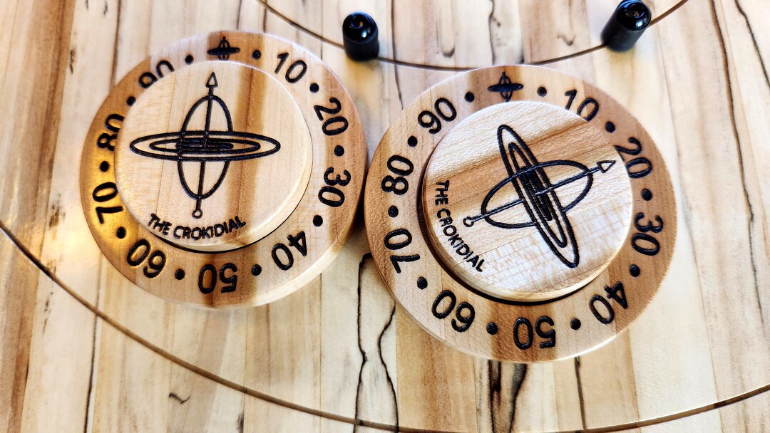 The Crokidial Crokinole Scorekeeper - All Cherry Great Gift for ...