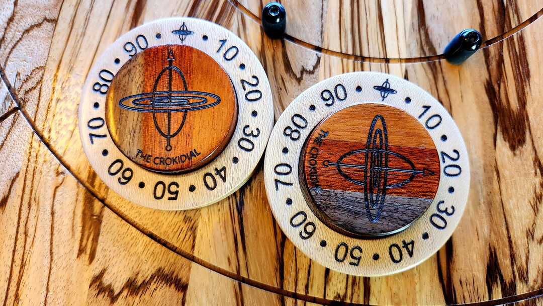 The Crokidial Crokinole Scorekeeper-bloodwood,tigerwood,walnut & Maple ...