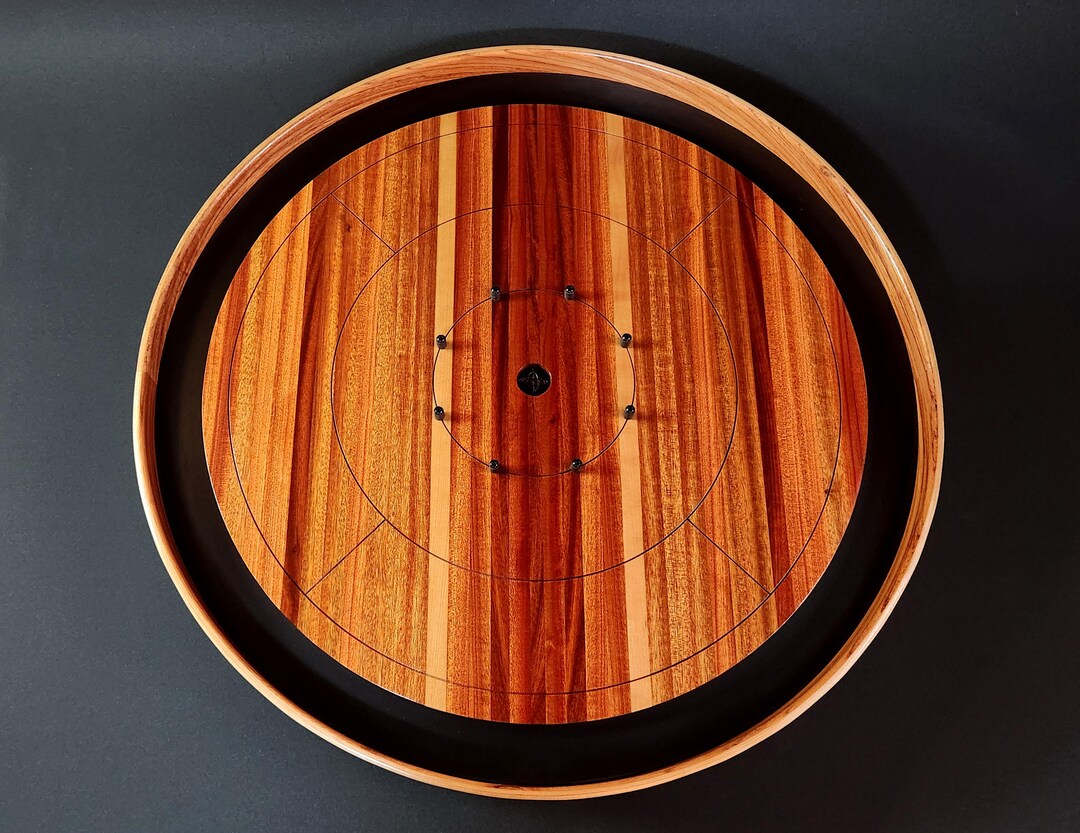 Crokinole Board "ares" Solid Bloodwood and Cherry Deck Great Gift for ...