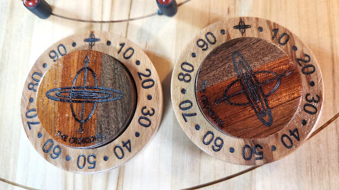 The Crokidial Crokinole Scorekeeper - Bloodwood, Tigerwood, Walnut and ...
