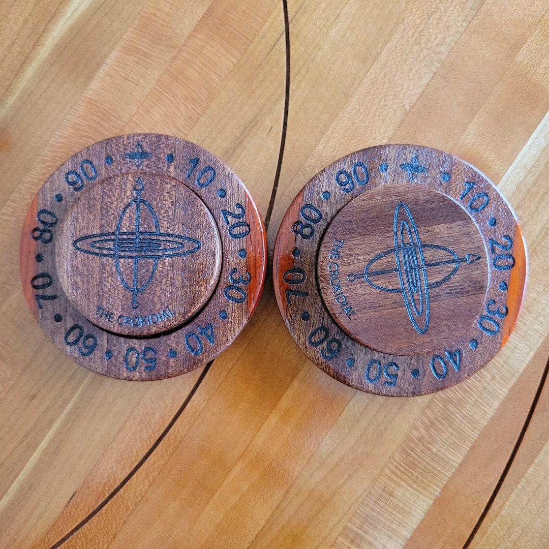 The Crokidial Crokinole Scorekeeper - Sapele and Padauk Great Gift for ...