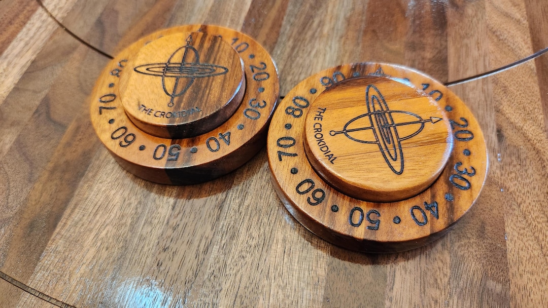 The Crokidial Crokinole Scorekeeper - All Tigerwood Great Gift for ...