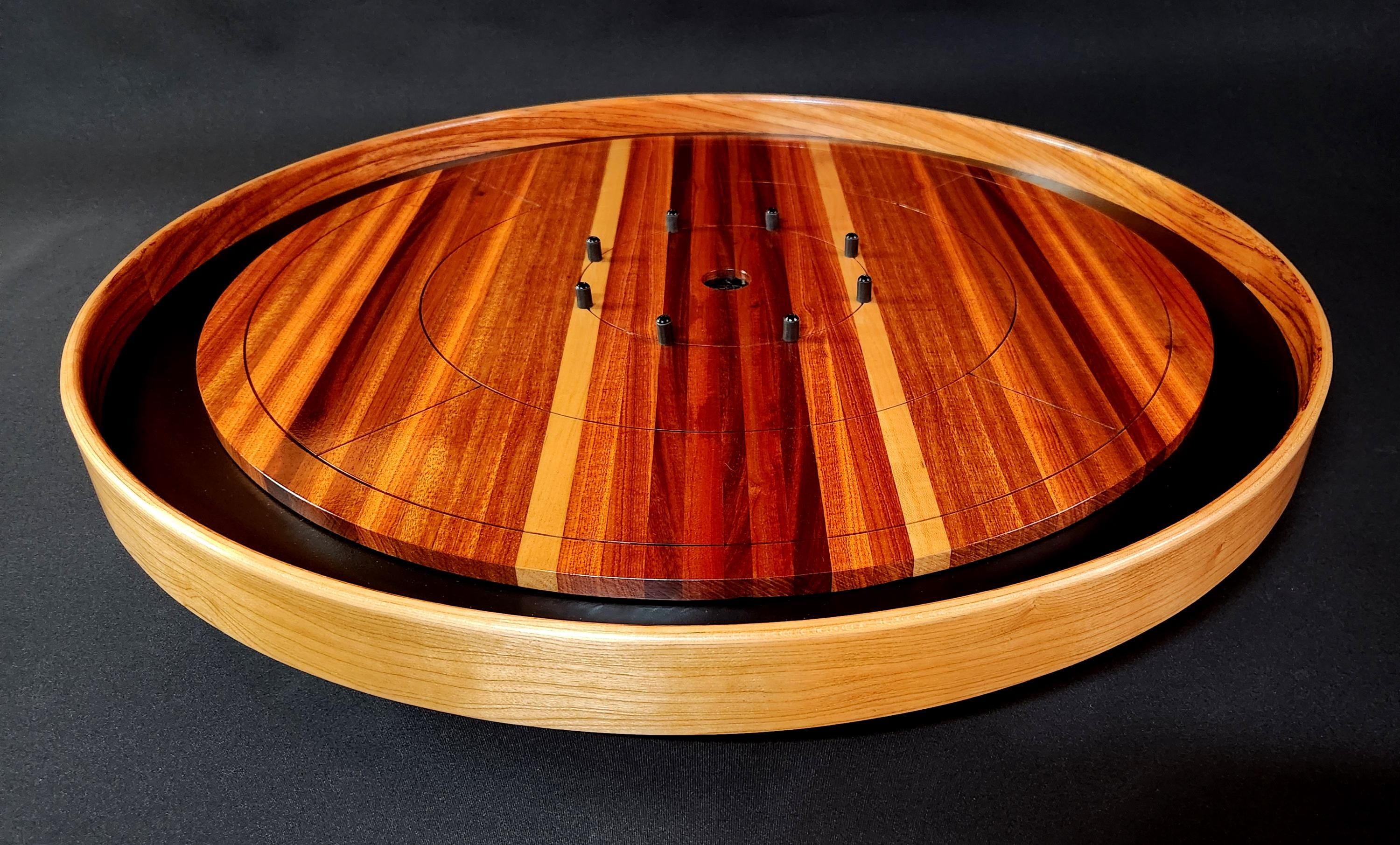 Crokinole Board "ares" Solid Bloodwood and Cherry Deck Great Gift for ...