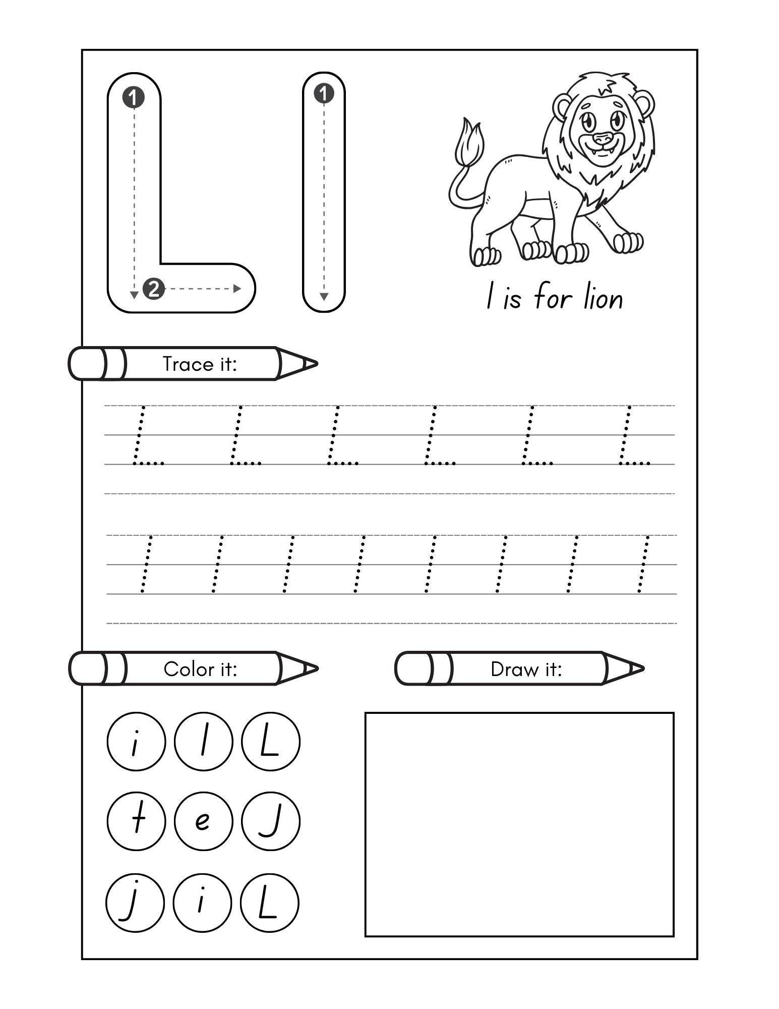 Interactive Alphabet Learning Pages Trace, Draw, and Color - Etsy