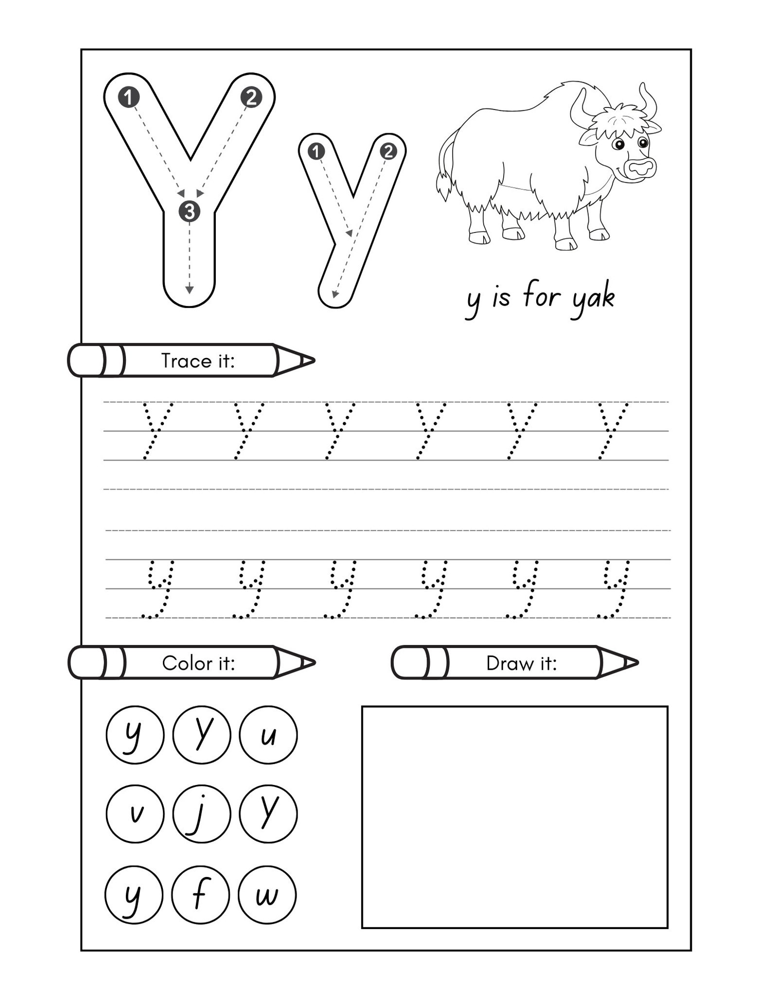 Interactive Alphabet Learning Pages Trace, Draw, and Color - Etsy
