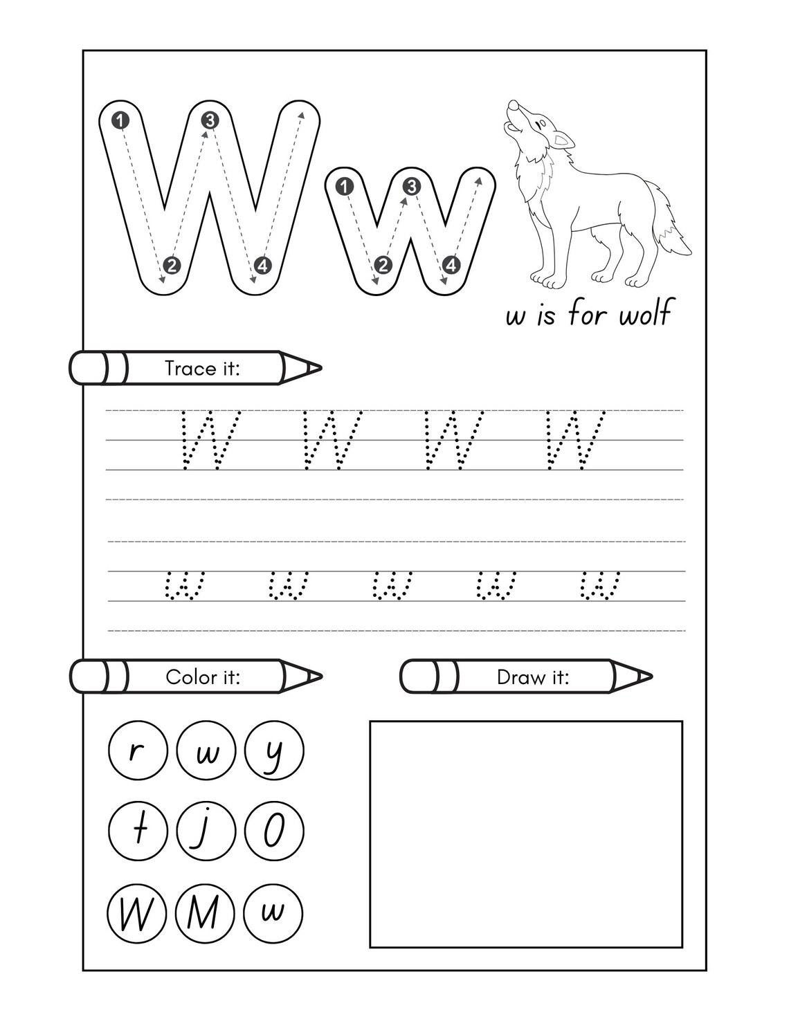 Interactive Alphabet Learning Pages Trace, Draw, and Color - Etsy