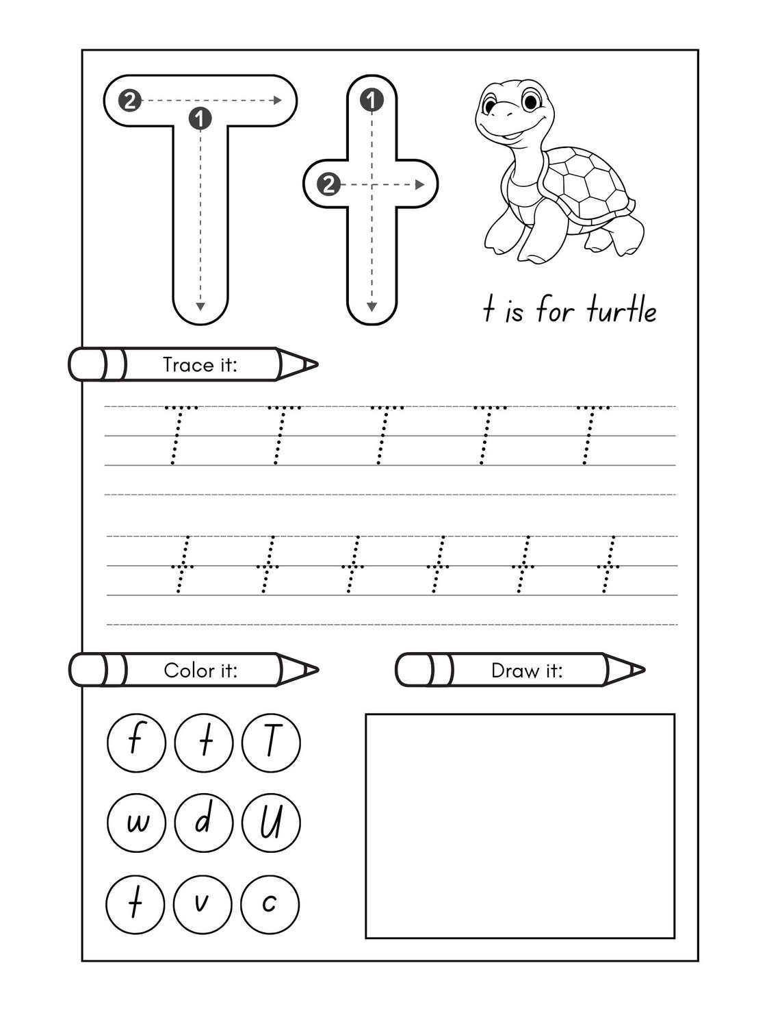 Interactive Alphabet Learning Pages Trace, Draw, and Color - Etsy