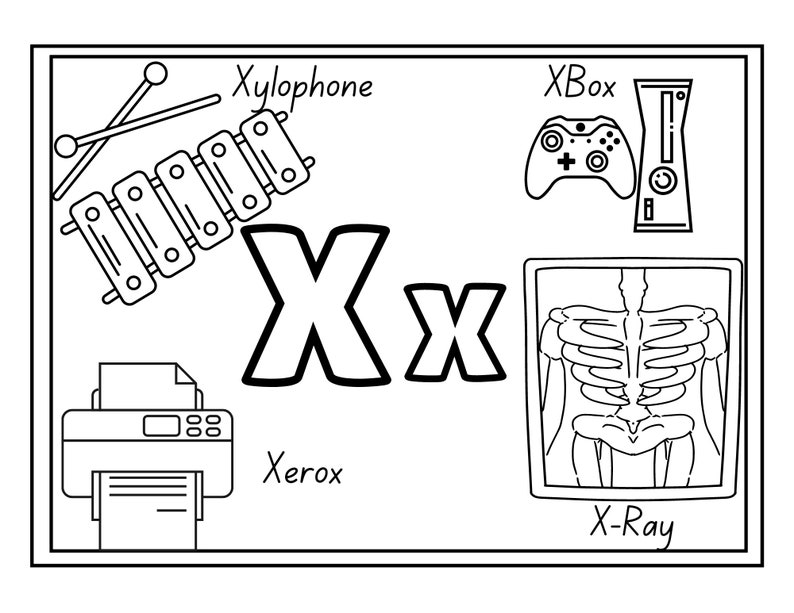 Alphabet Adventure Coloring Pages A-Z Journey - Etsy