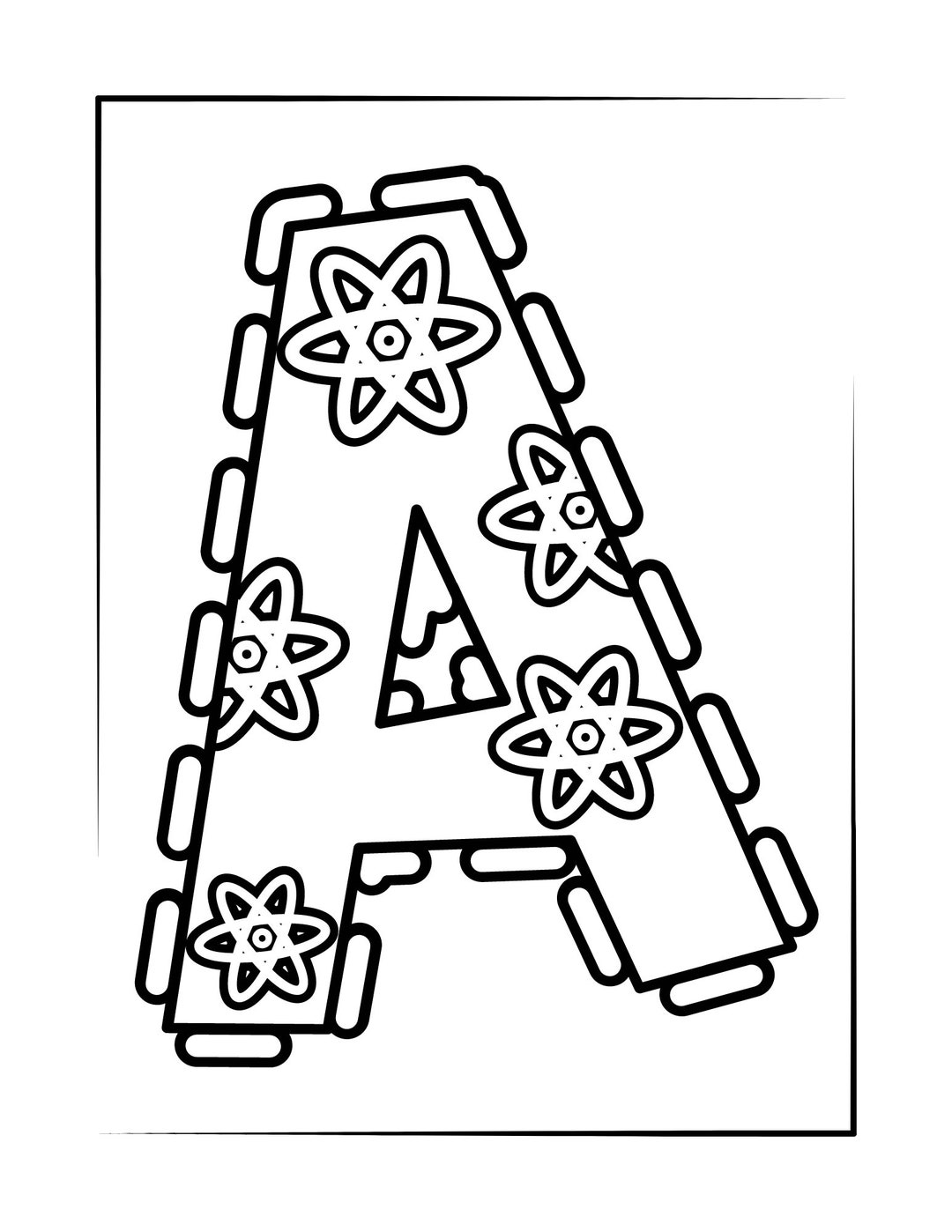 Alphabet Artistry: Printable Coloring Pages for All Ages - Etsy