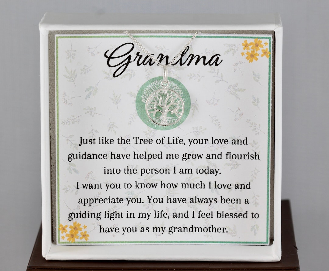 Family Tree Necklace for Grandma | Beautiful and Meaningful Gift for ...