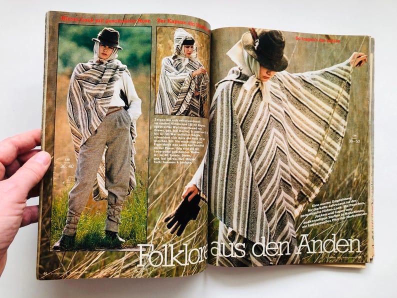 Unique 1981 Old Burda Magazine Design Rare Vintage Sewing Needlework ...