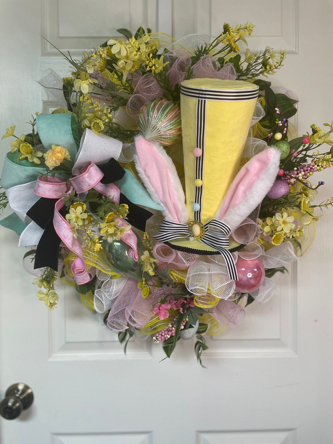 Yellow Easter Bunny Top Hat - Etsy