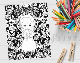 St. Maximilian Kolbe Coloring Page for Catholic Kids Digital - Etsy