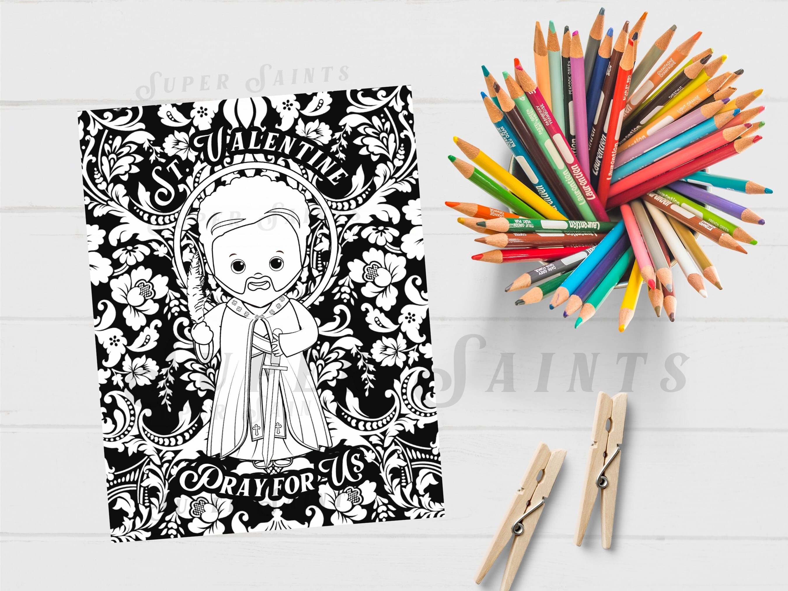 St. Valentine Coloring Page | Catholic Coloring Page for Kids | Saint ...
