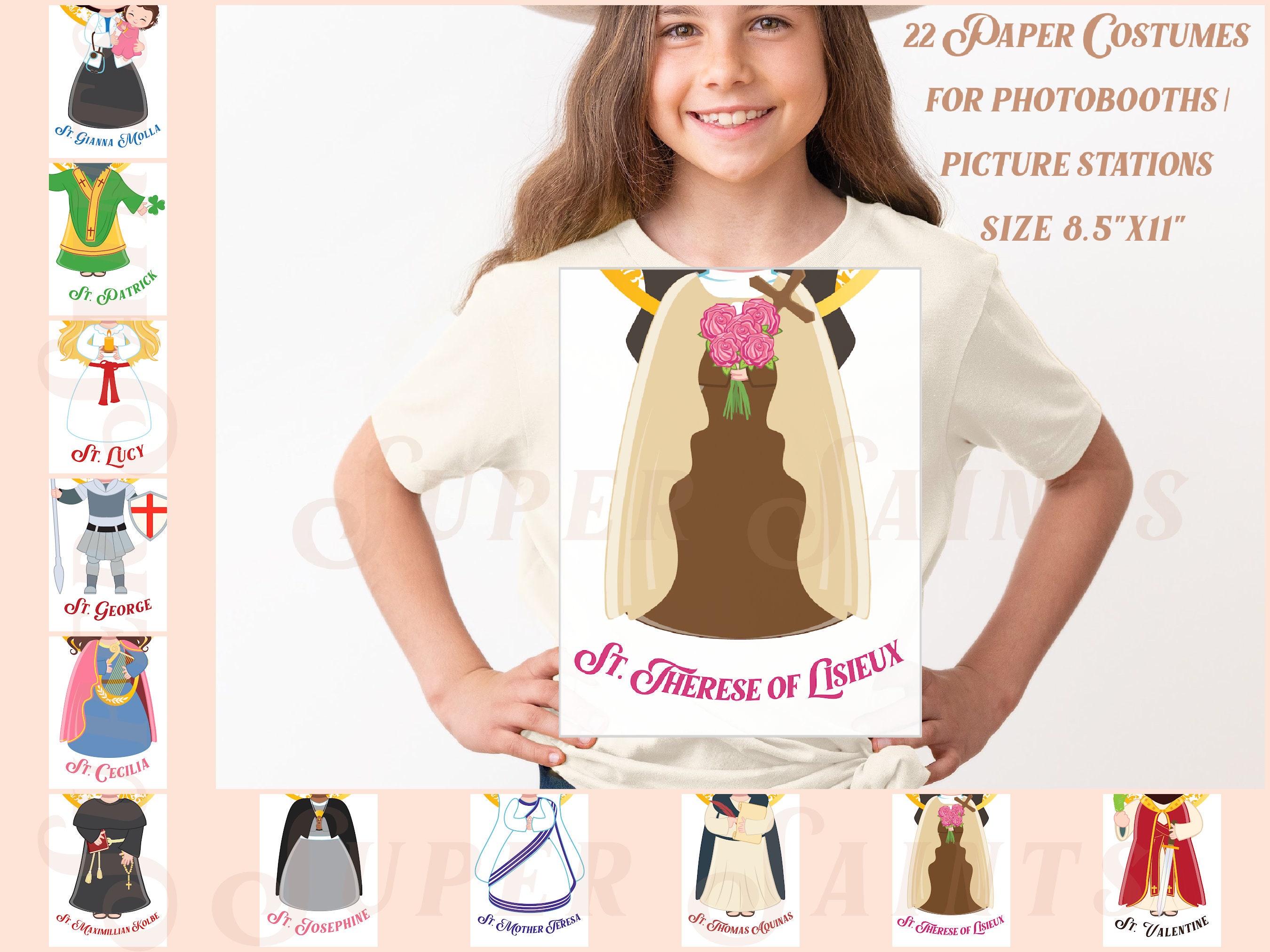 DIGITAL All Saints Party Pack | Paper Costumes, Gift Tags, Coloring ...