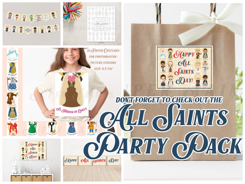 All Saints Day Banner DIGITAL ITEM Catholic Saint Wall - Etsy