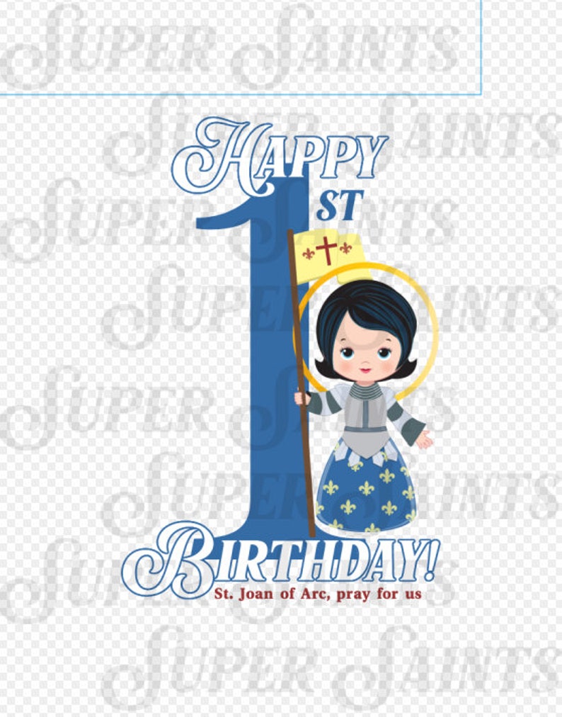 SVG Clipart St. Joan of Arc First Birthday Catholic - Etsy