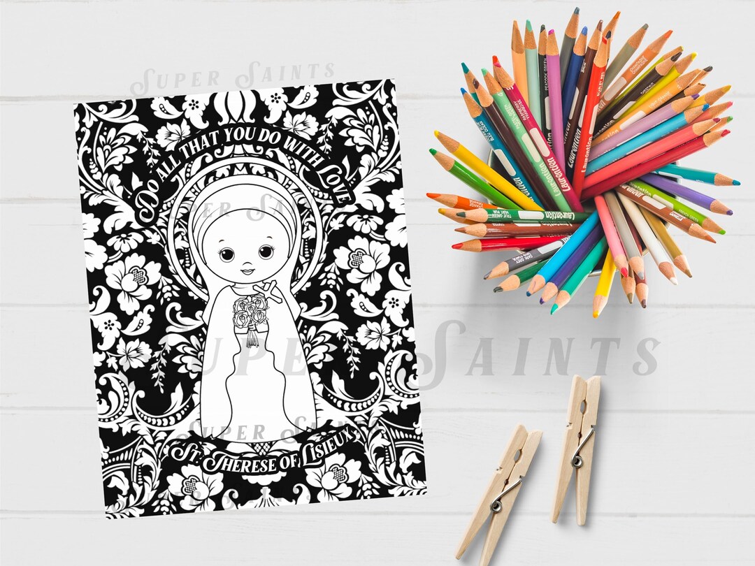 St. Therese Coloring Page | Catholic Coloring Page for Kids | the ...