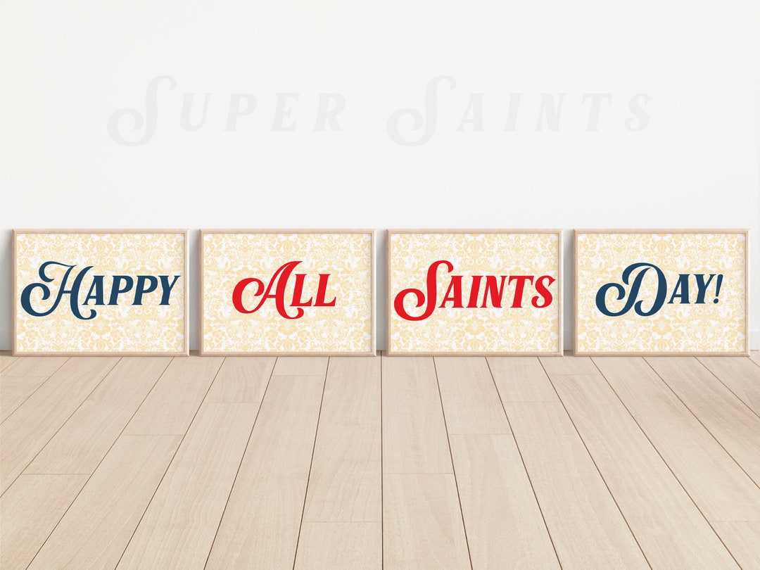 Happy All Saints Day Banner | DIGITAL ITEM | Catholic Saint Printable ...