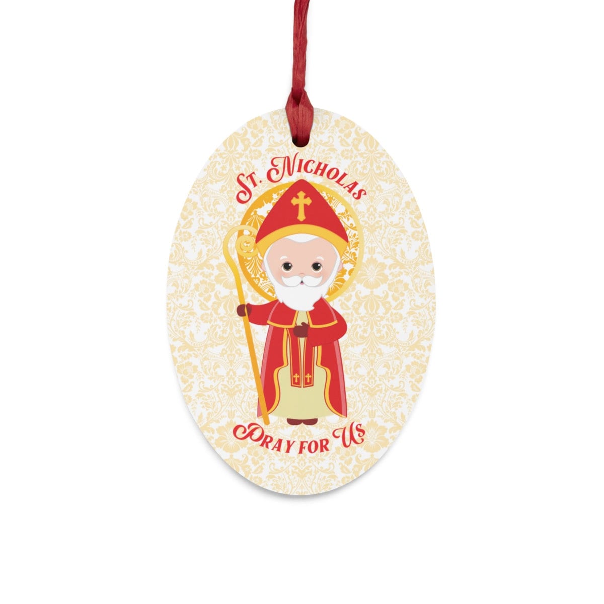 St. Nicholas, Pray for Us Wooden Ornament - Catholic Advent/christmas ...