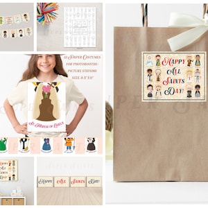 DIGITAL All Saints Party Pack | Paper Costumes, Gift Tags, Coloring ...