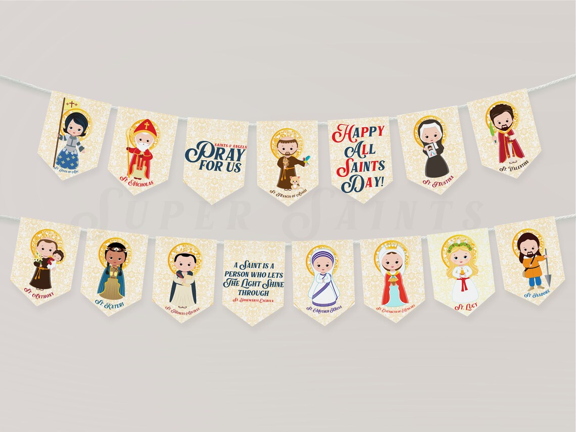 All Saints Day Banner | DIGITAL ITEM | Catholic Saint Wall Decor ...