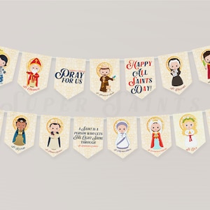 All Saints Day Banner | DIGITAL ITEM | Catholic Saint Wall Decor ...