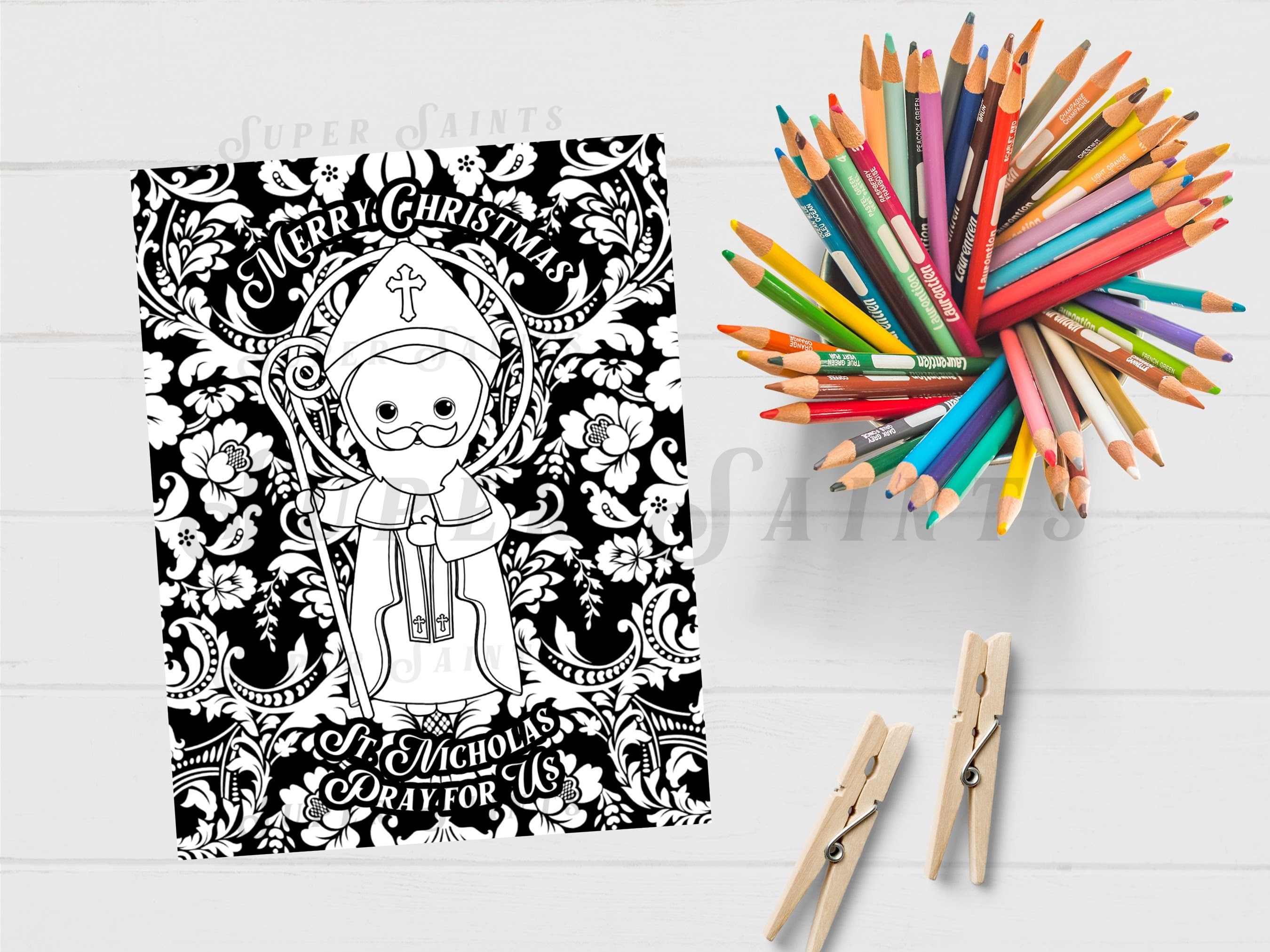 St. Nicholas Coloring Page | Catholic Coloring Page for Kids | Saint ...