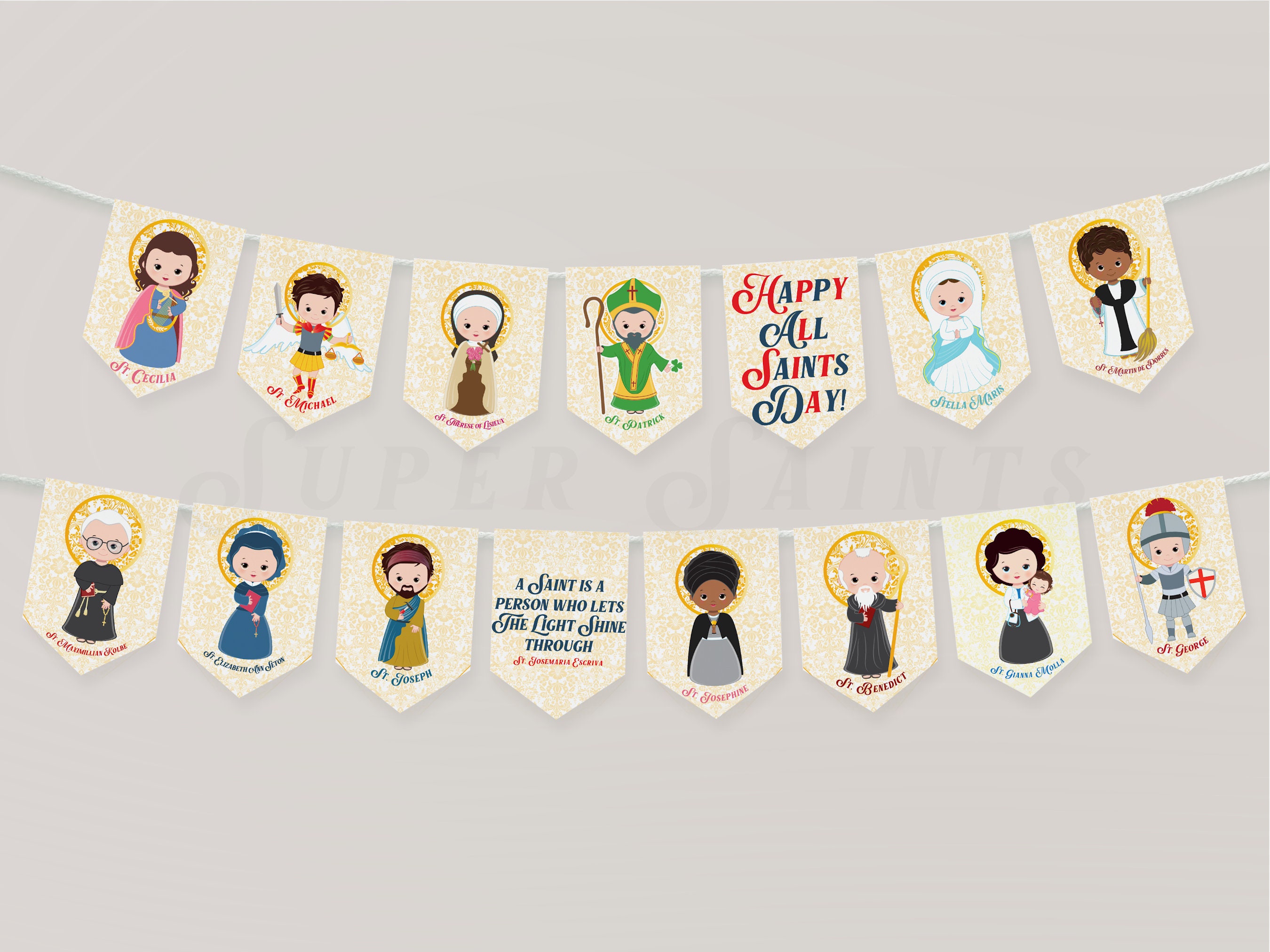 DIGITAL All Saints Party Pack | Paper Costumes, Gift Tags, Coloring ...