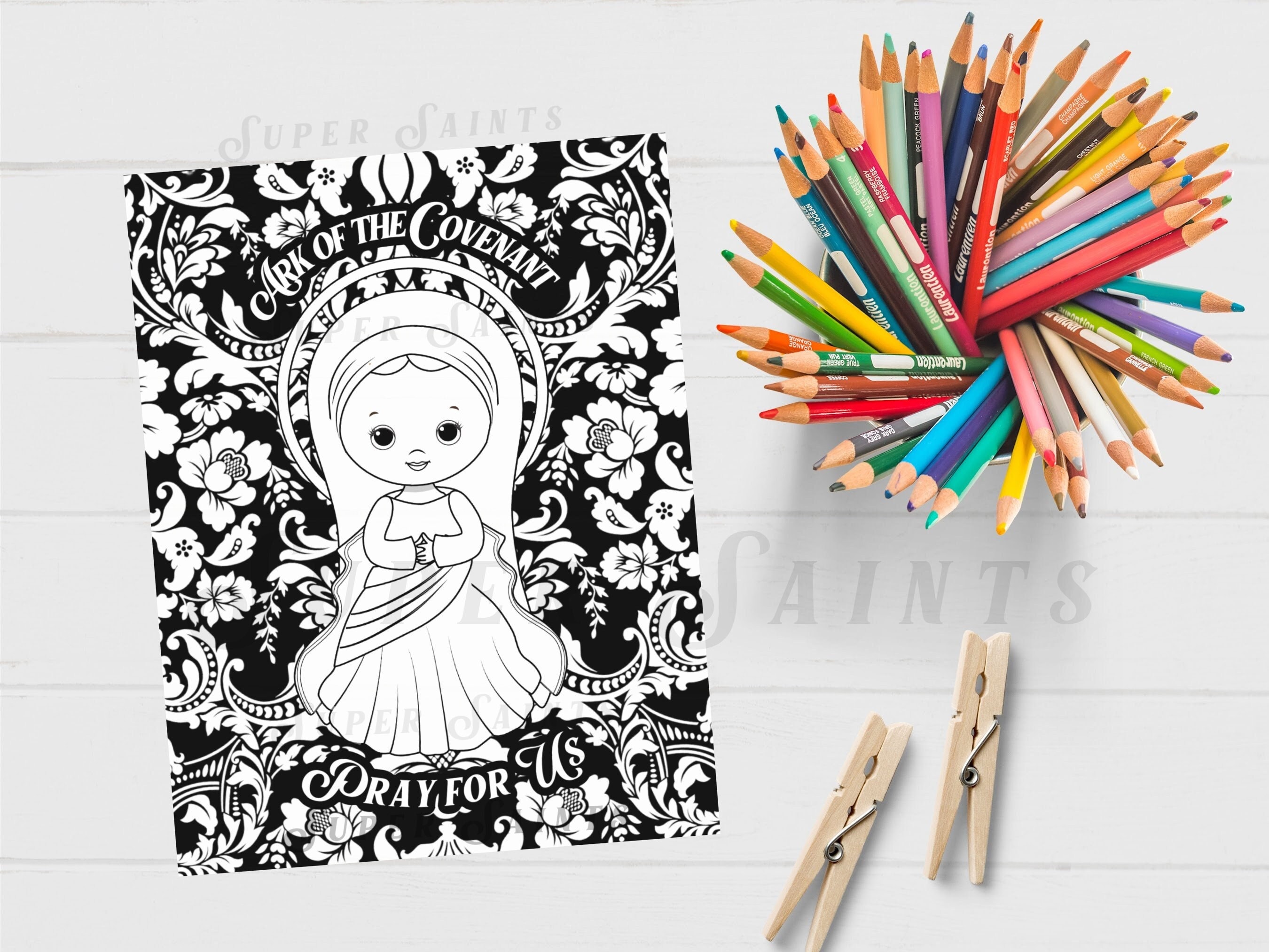 Marian "ark of the Covenant Coloring Page | Catholic Coloring Page for ...