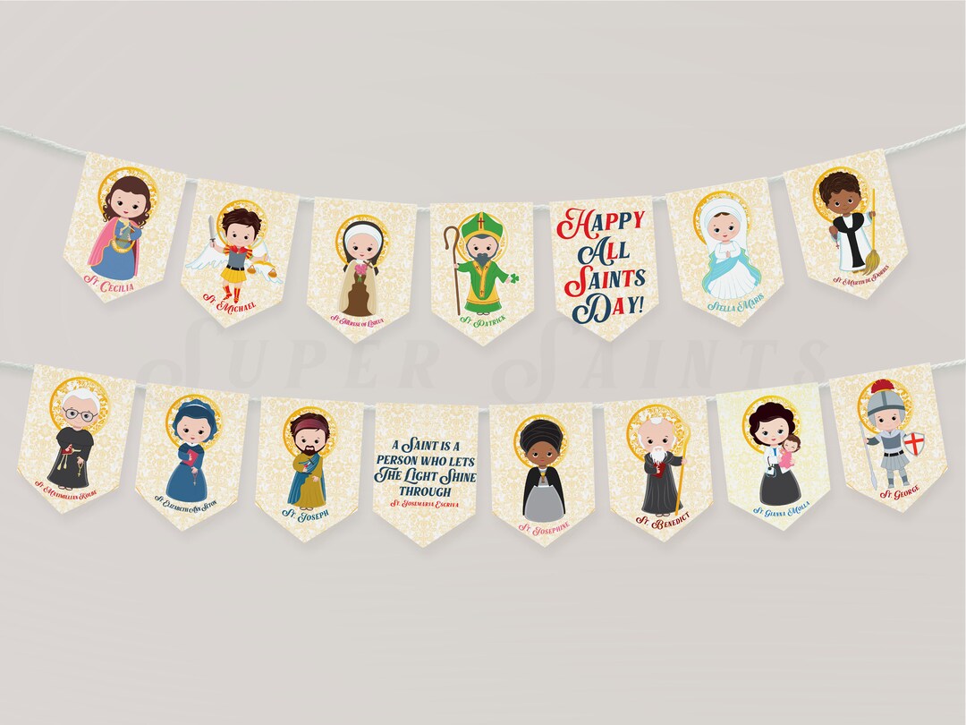 All Saints Day Banner | DIGITAL ITEM | Catholic Saint Wall Decor ...
