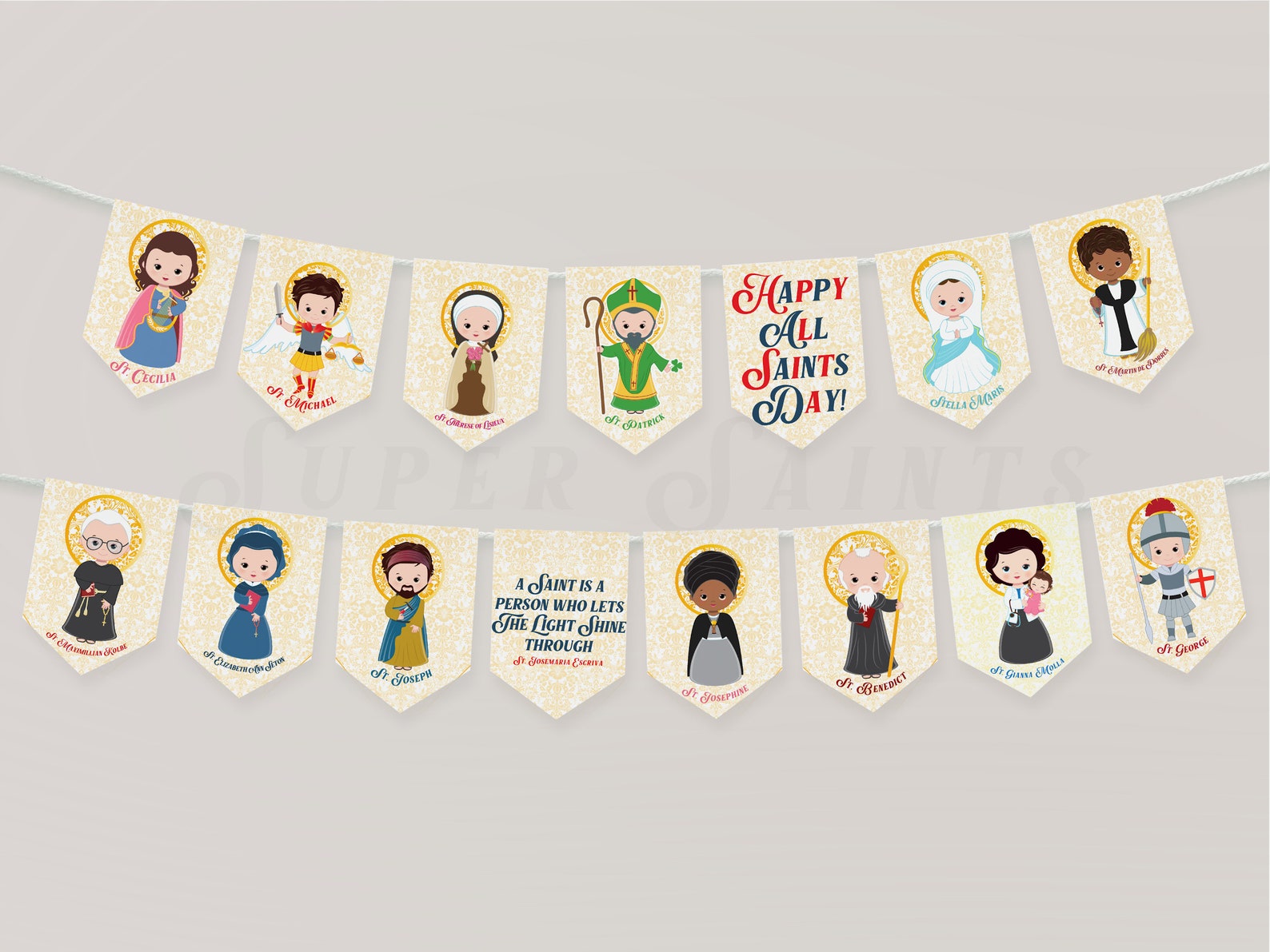 All Saints Day Banner | DIGITAL ITEM | Catholic Saint Wall Decor ...