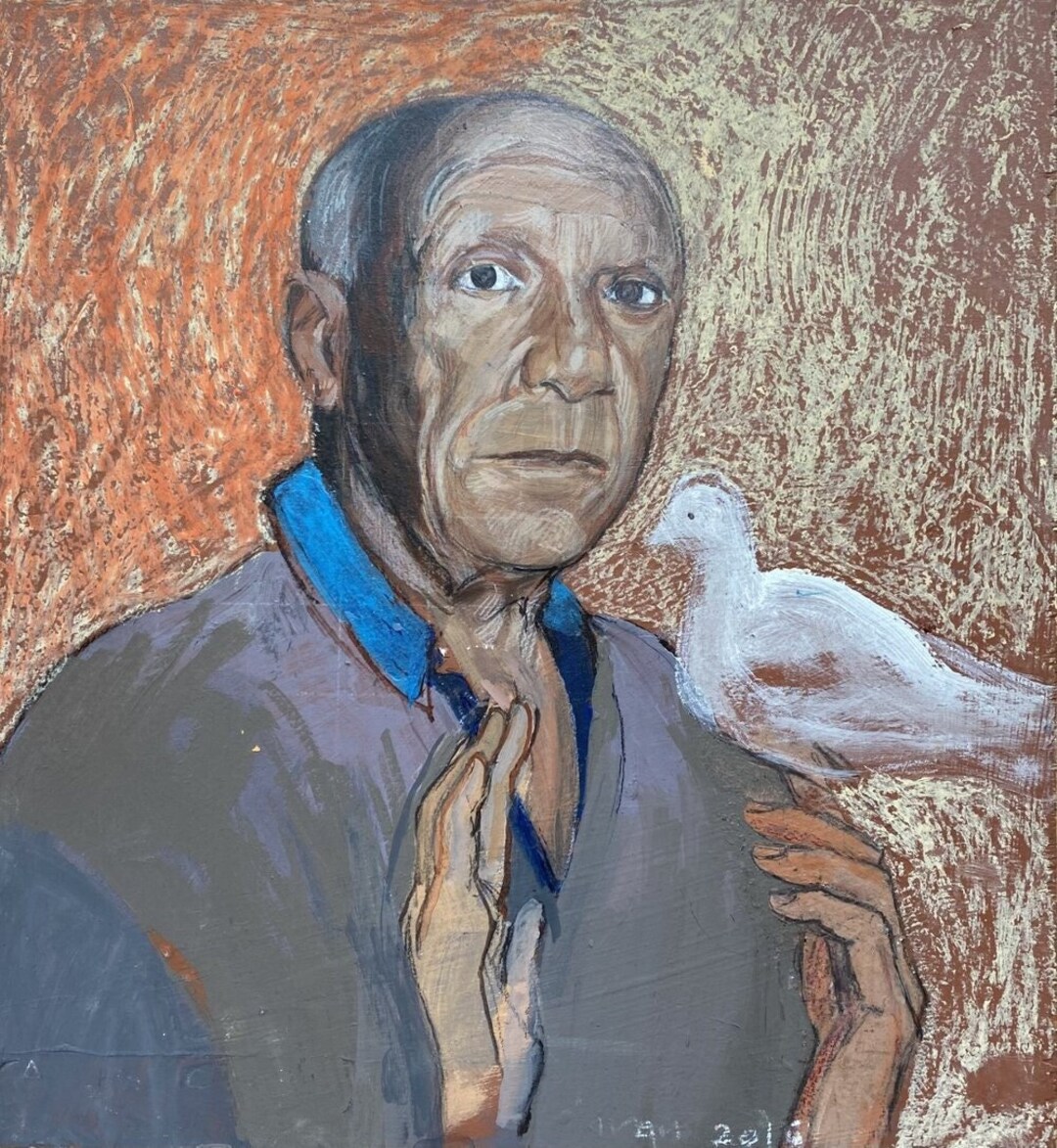Picasso With a Dove of Peace - Etsy