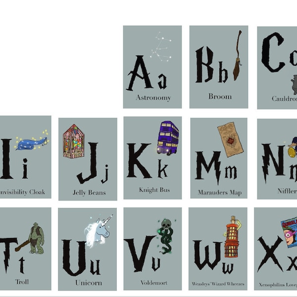 Wizard Alphabet - Etsy