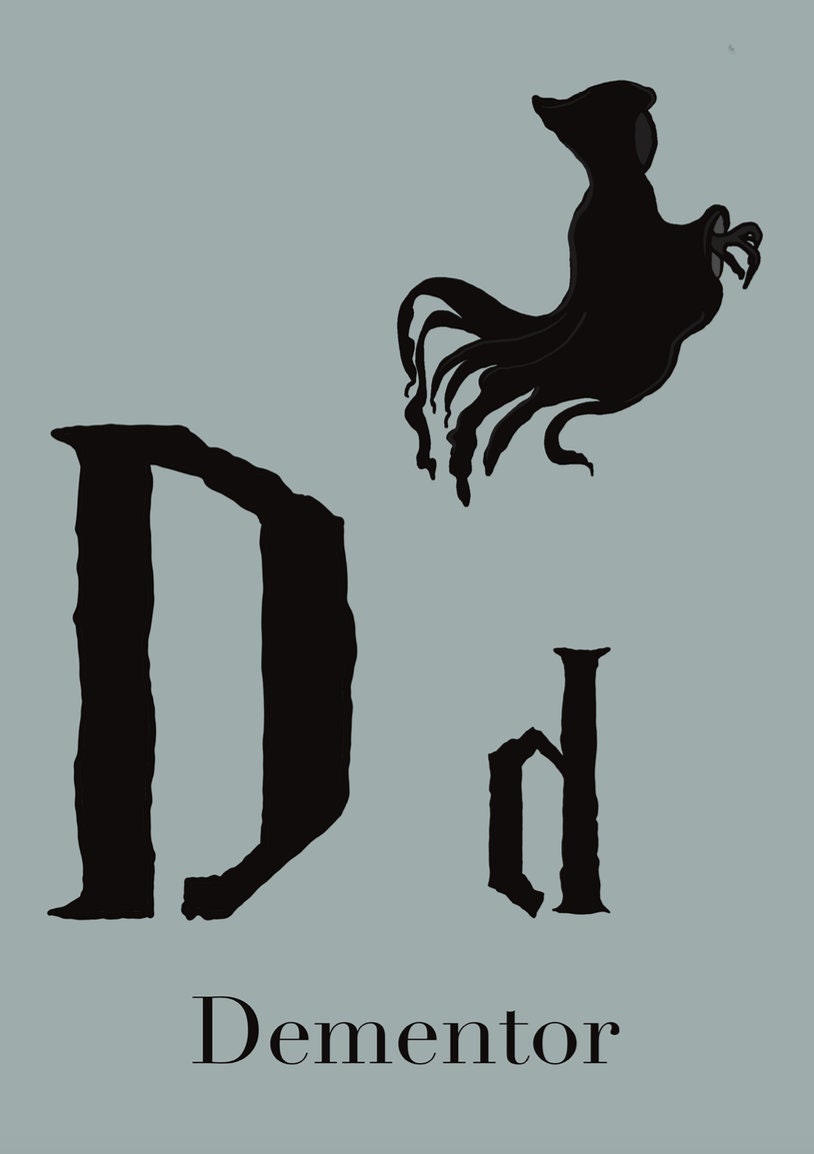 Wizard Inspired Full Alphabet Flash Cards, Posters and Wall Art - Etsy